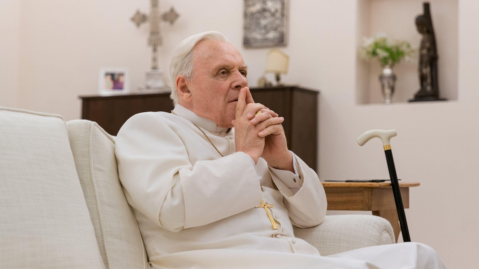 Anthony Hopkins Channeled John Wayne For The Two Popes Performance