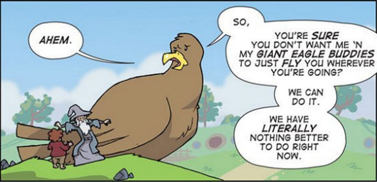 LOL: Web Comic Explains Why Gandalf Doesn't Just Hitch A Ride On Giant ...