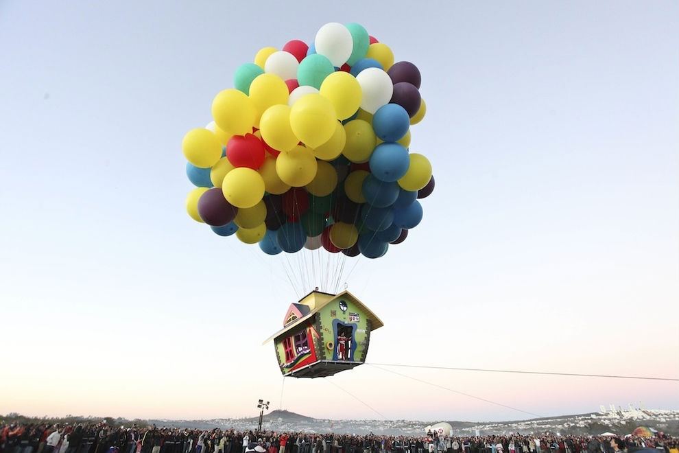 'Up' Balloon House Recreated In Real Life, With Human Passenger