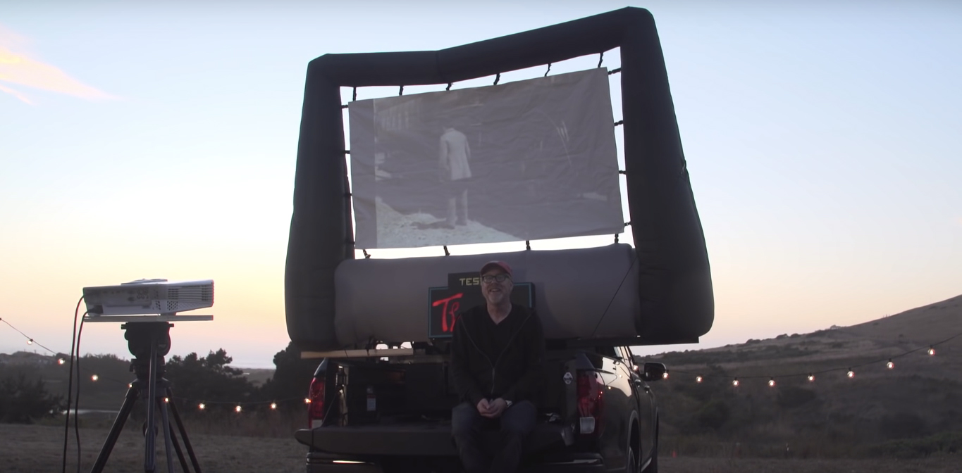 Cool Stuff: Adam Savage Builds A Mobile Movie Theater In A Pick-Up Truck