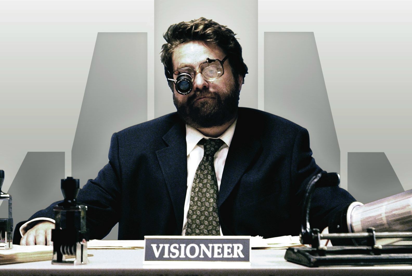 Movie Review: Visioneers Starring Zach Galifianakis (Man Vs. Office ...