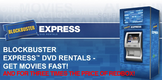 Blockbuster Express Kiosks Test $2.99/Night New Release DVD Rentals