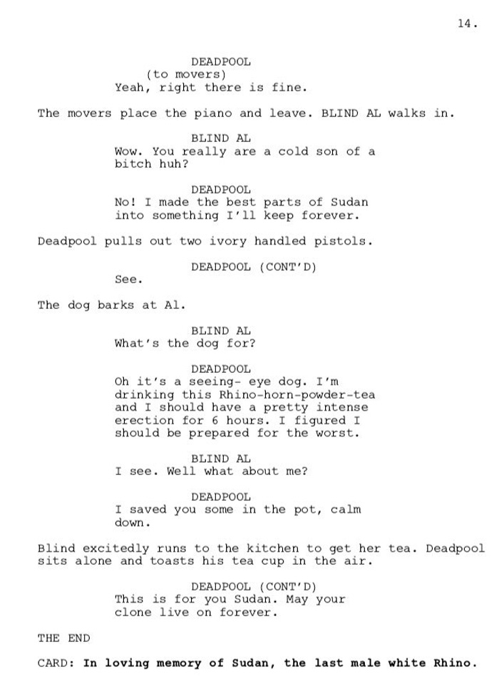 Skaparen släpper manuset till nedlagda "Deadpool"-serien | MovieZine