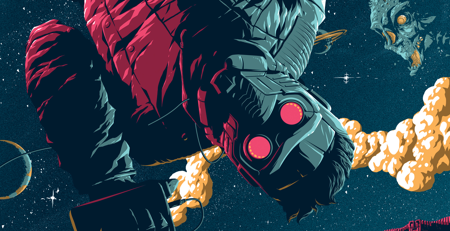 Cool Stuff: Guardians of the Galaxy Print by Florey Lets Star-Lord Fly