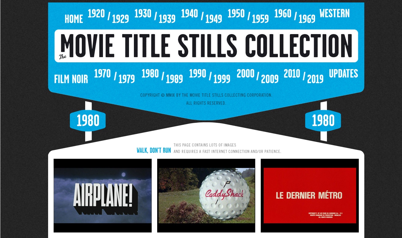 Website Spotlight: Movie Titles Stills Collection